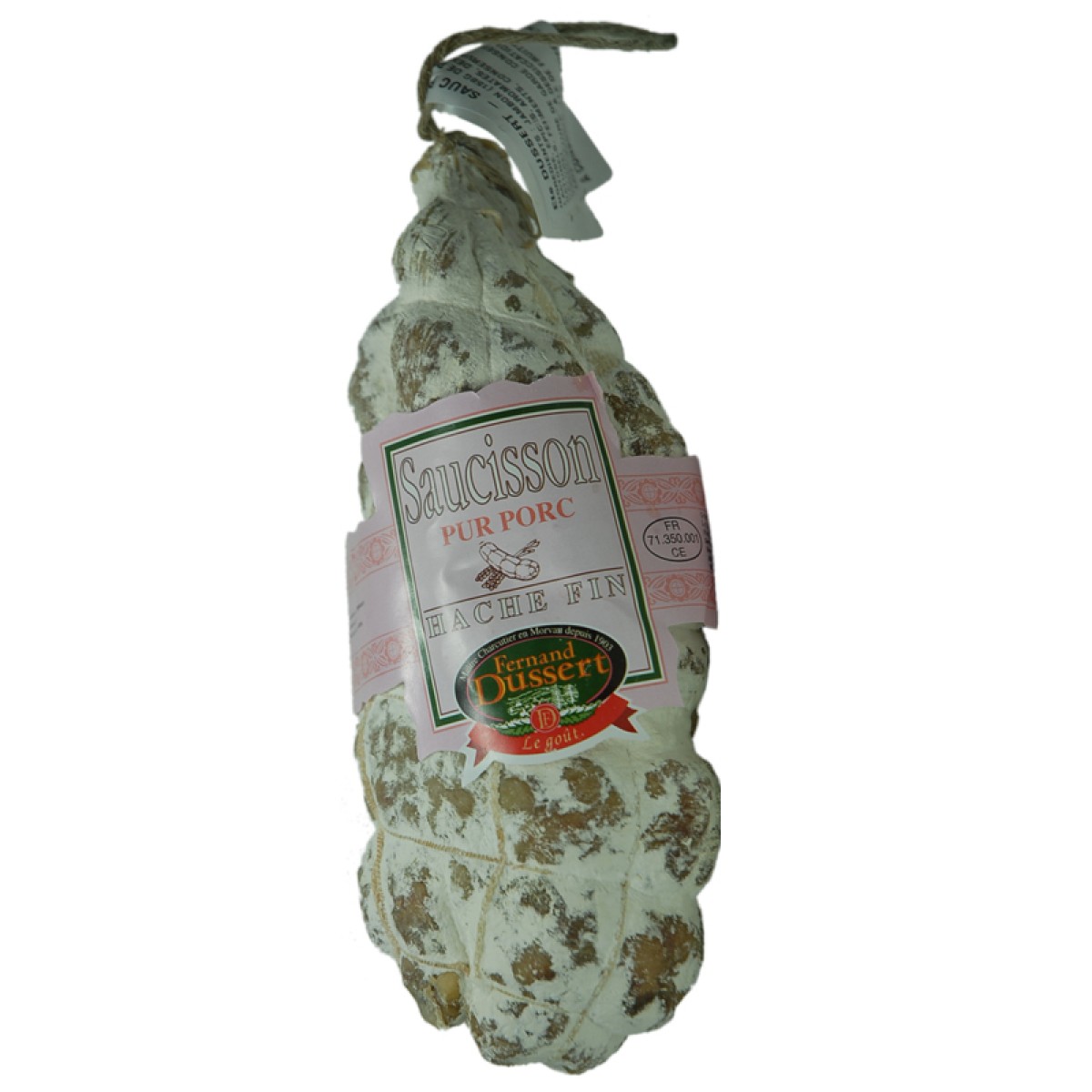 Saucisson Pur Porc Bridé 550g - Fernand Dussert - Vente de produits du ...